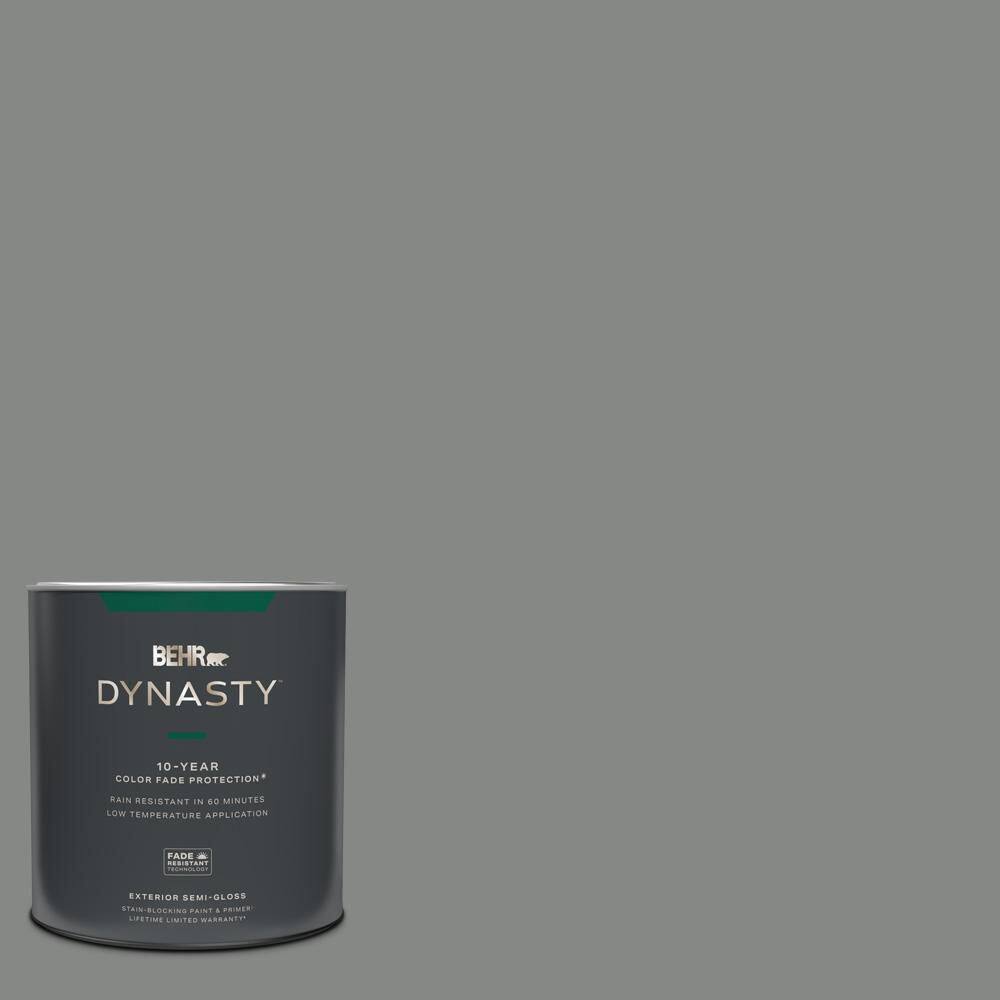 BEHR DYNASTY 1 qt. #PPU25-17 Euro Gray Semi-Gloss Enamel Exterior Stain ...