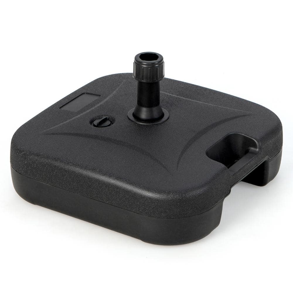 ANGELES HOME 4 lbs. Plastic HDPE Patio Umbrella Base in Black with ...