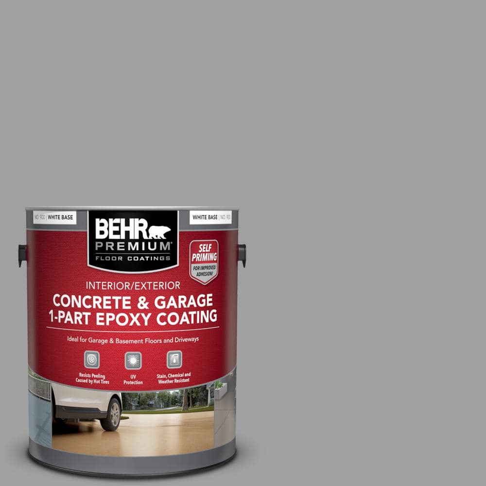 BEHR PREMIUM 1 gal. #PPU26-06 Elemental Gray Self-Priming 1-Part Epoxy ...