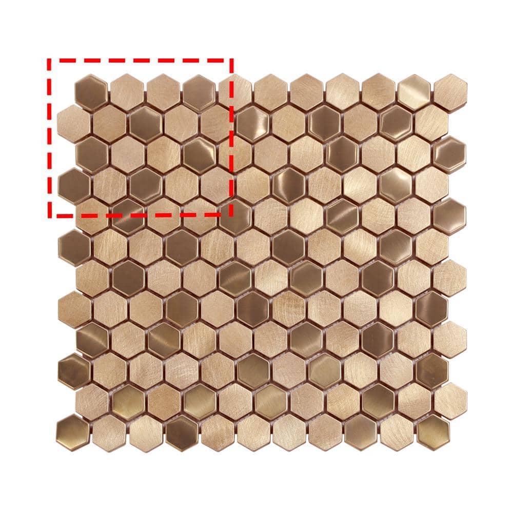 Have a question about sunwings Mix Copper 6 in. x 6 in. Hexagon Mosaic ...