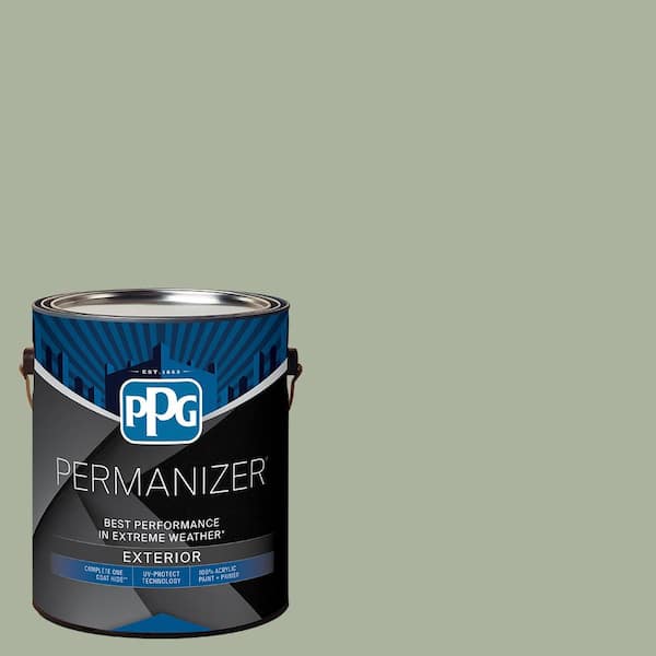 PERMANIZER 1 gal. PPG1127-4 Gargoyle Flat Exterior Paint PPG1127-4PZ ...