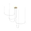 KUZCO Talis 70 in. 1 Light 80-Watt Brushed Gold Integrated LED Pendant Light MP89570-BG - The ...
