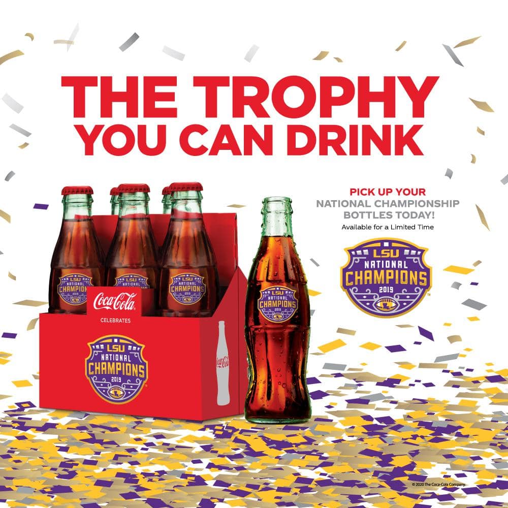 COKE 8OZ COCA-COLA CLASSIC LSU NATIONAL CHAMPIONSHIP 6 PK 049000018349 ...