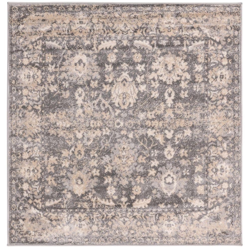 Unique Loom Portland Central Gray 4 ft. x 4 ft. Square Area Rug 3147255 ...