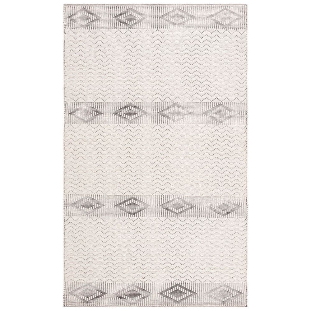 SAFAVIEH Natura 6 ft. x 9 ft. Ivory/Black Diamond Chevron Area Rug ...