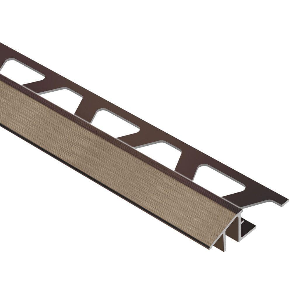 Schluter Reno-TK Brushed Antique Bronze Anodized Aluminum 1/2 in. x 8 ...