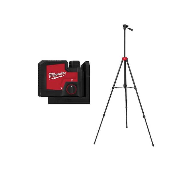 Milwaukee Green 100 ft. 3-Point Rechargeable Laser Level with Battery ...