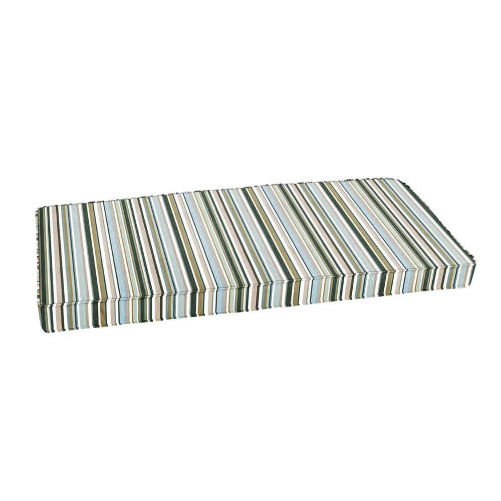SORRA HOME 48 in. x 19 in. Indoor/Outdoor Corded Bench Cushion in ...