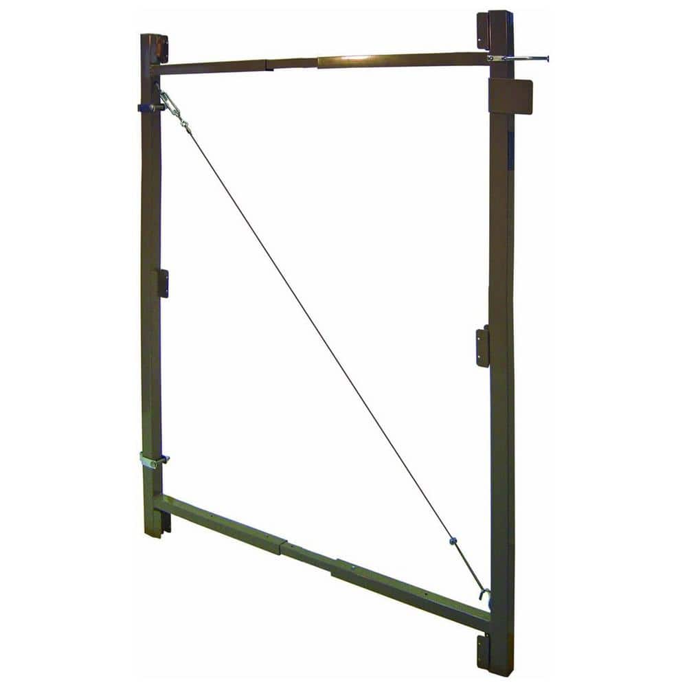 Adjust-A-Gate 36 in. to 60 in. W Opening Up To 7 ft. H Steel Frame Gate ...