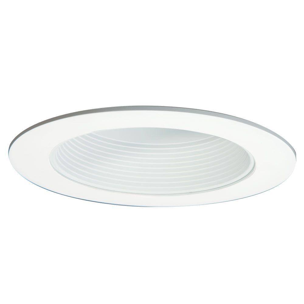 HALO 4 in. LED Metal White Baffle Trim with Solite Lens TL403WBS - The ...