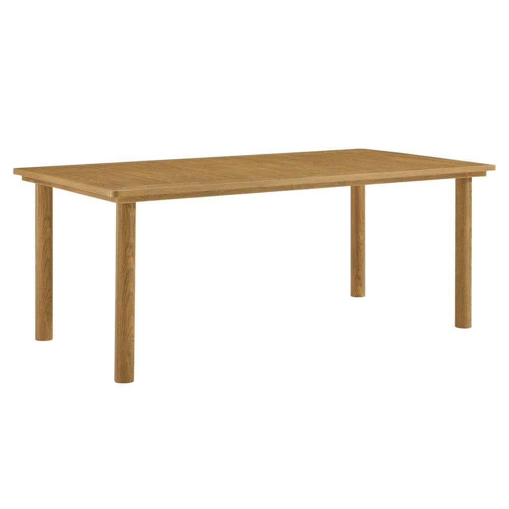 MODWAY Parkland 76 Inch Outdoor Aluminum Rectangular Dining Table in ...