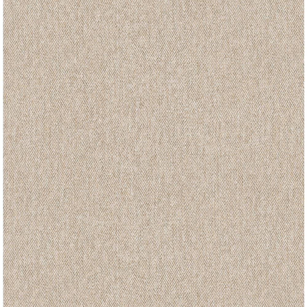 Advantage Brown Herringbone Tweed Wallpaper 4164-M1825 - The Home Depot