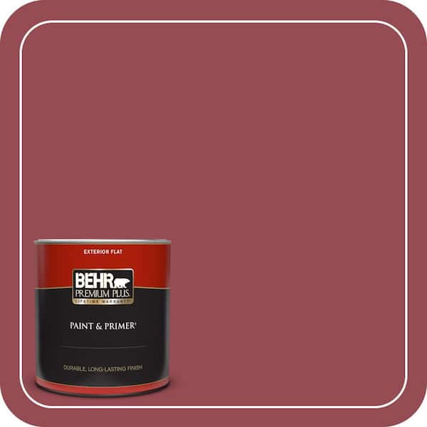 BEHR PREMIUM PLUS 1 qt. #PPU1-11 Crantini Flat Exterior Paint & Primer ...