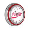 Coca-Cola Red Enjoy Coke White Lighted Analog Neon Clock COKE8V17-HD ...