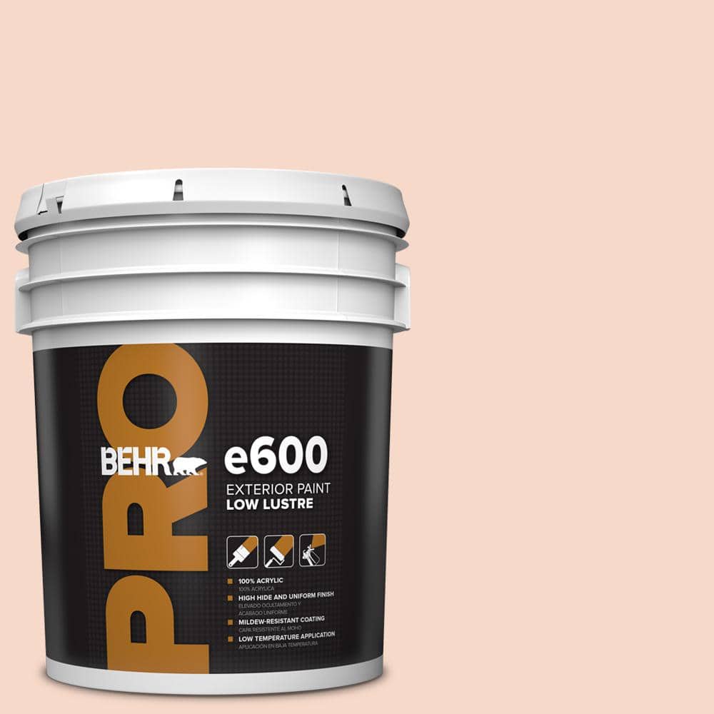 BEHR PRO 5 gal. #M200-1 Peach Sachet Low Luster Exterior Paint PR62005 ...