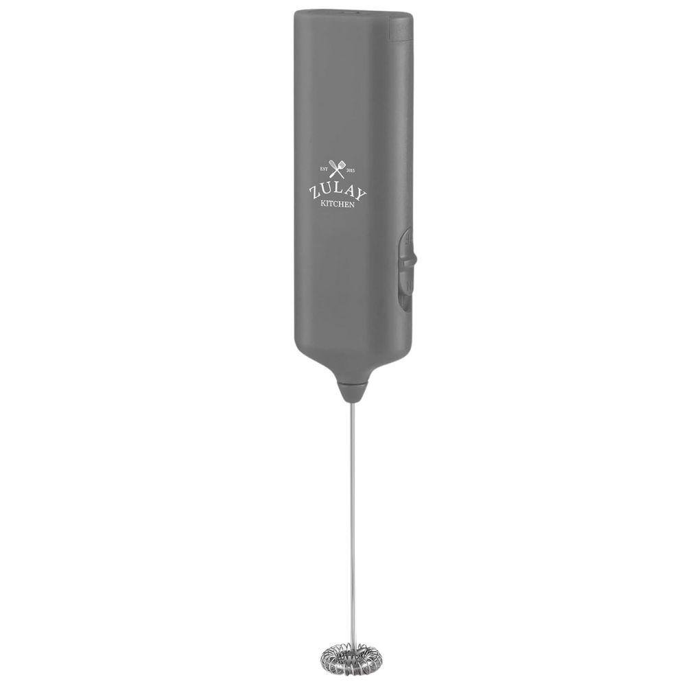 Zulay Kitchen Powerful Mini Milk Frother - Electric Hand Mixer Graphite ...