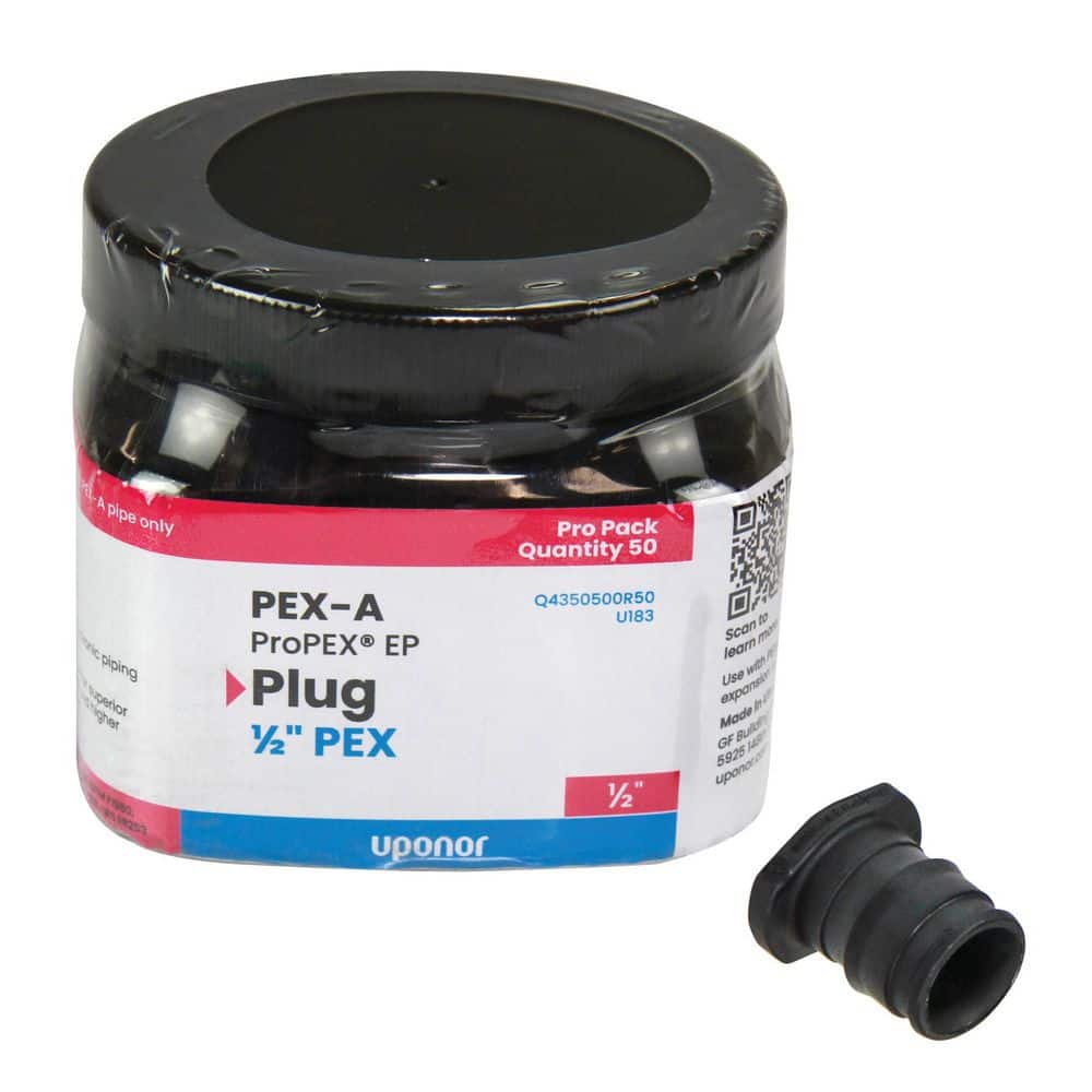 Uponor ProPEX 1/2 in. PEX-A Expansion Barb Engineered Polymer Plug (50 ...