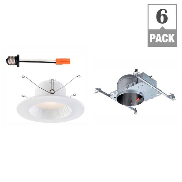 EnviroLite 6 in. 2700K New Construction Recessed Integrated LED Housing ...