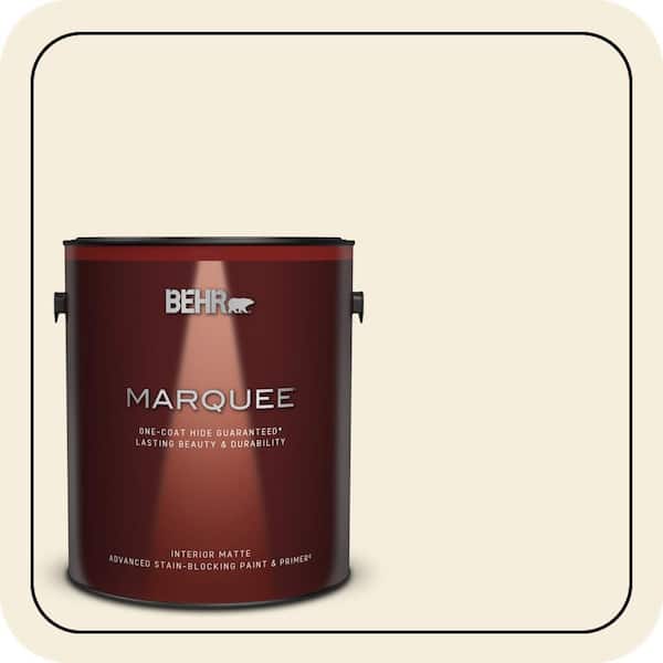 BEHR MARQUEE 1 gal. #W-D-300 Eggshell Cream Matte Interior Paint ...