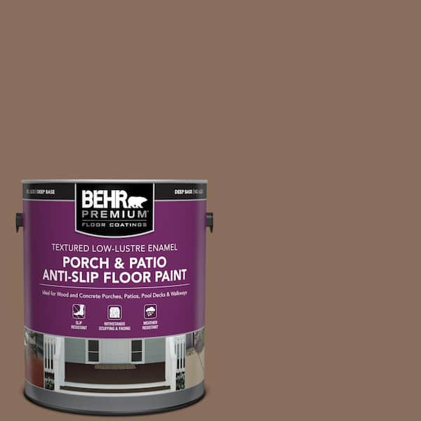 BEHR PREMIUM 1 gal. #N190-6 Nut Brown Textured Low-Lustre Enamel ...
