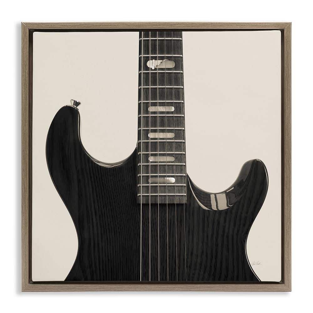 Stupell Industries Black Electric Guitar by Deborah Revell Brown ...