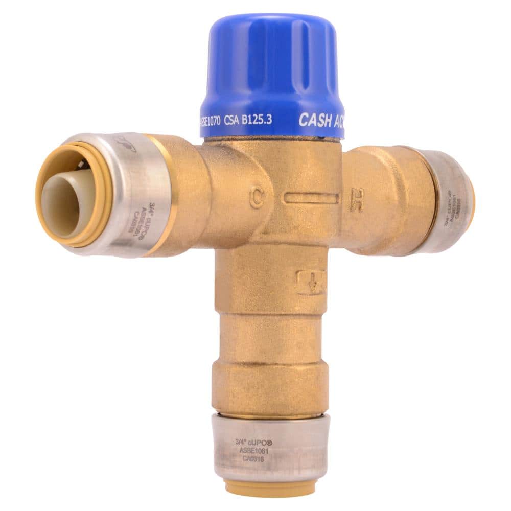SharkBite 3/4 in. Push-to-Connect Brass Heat Guard 110-D Thermostatic ...