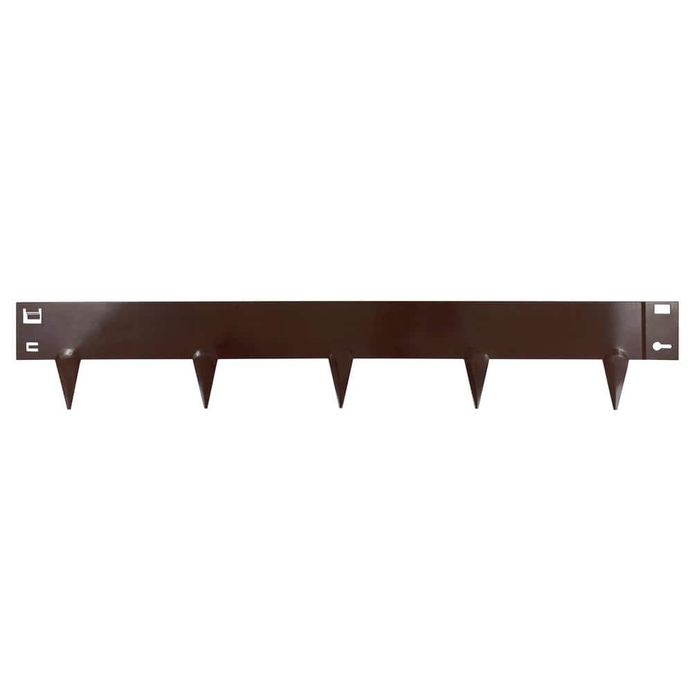 IRONRIDGE 39 in. x 4 in. Brown Steel Landscape Edging (5-Pack) 070100 ...