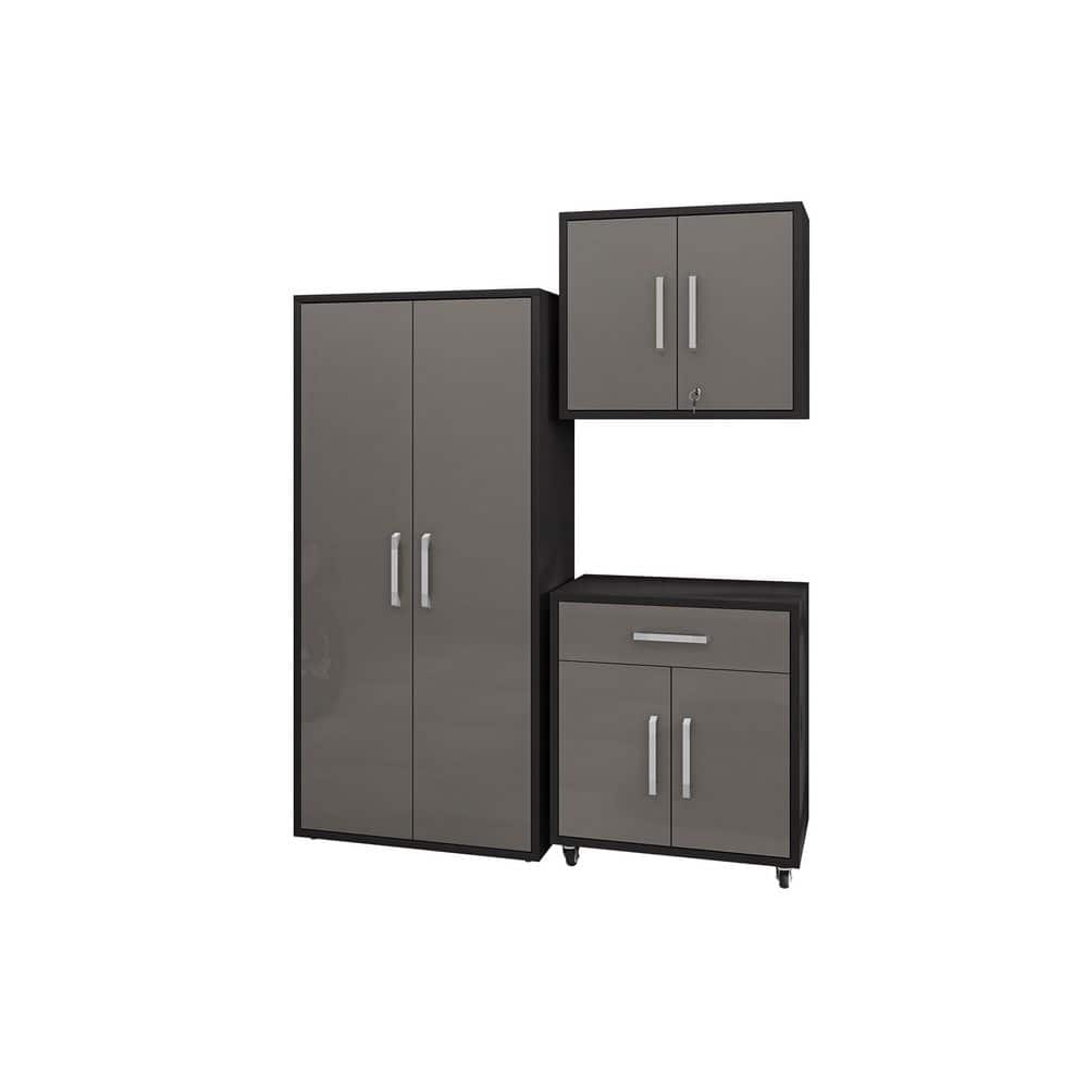 Manhattan Comfort Eiffel 63.78 in. W x 73.43 in. H x 17.72 in. D Garage ...