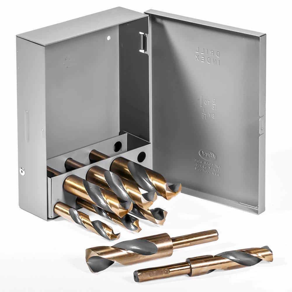 Stark ELITE Titanium HHS Silver and Deming Drill Bit Set (8-Piece) with ...