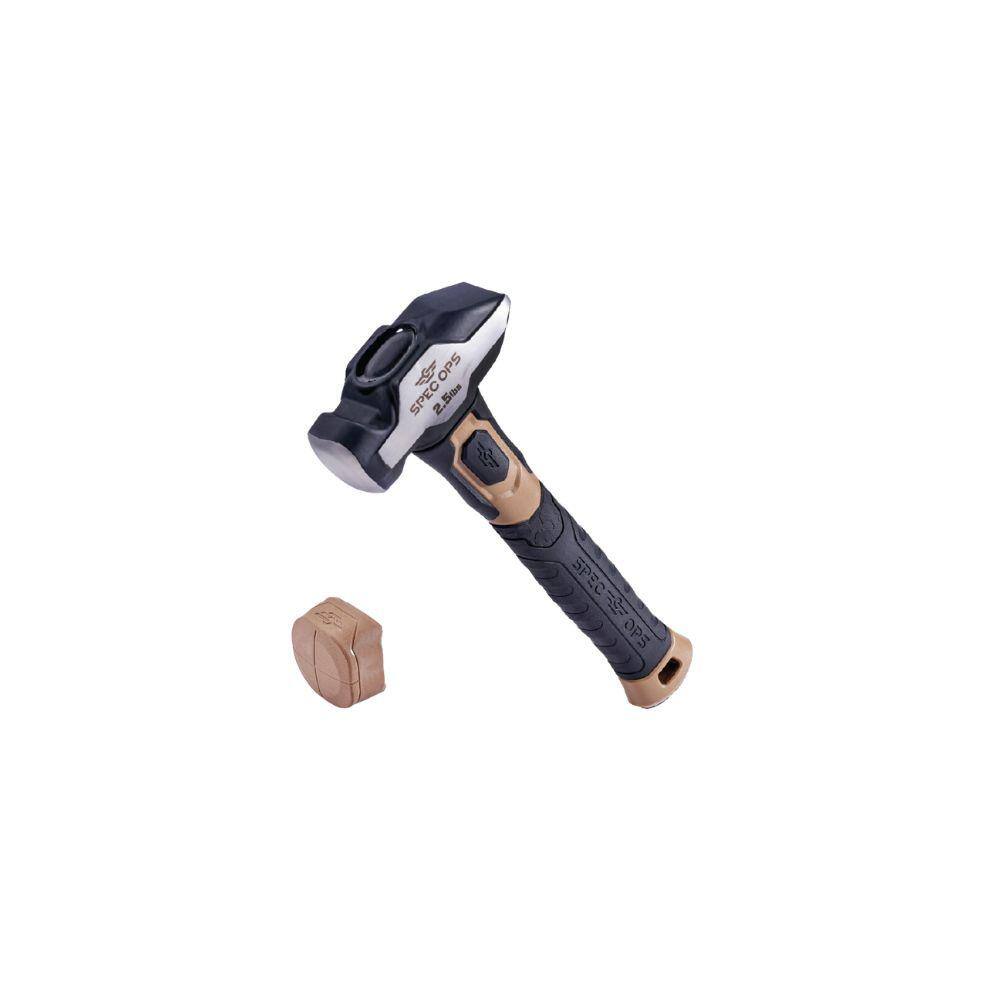 SPEC OPS Blacksmith Hammer, 2-1/2 lbs. Sledge Hammer w/ Removable Soft ...