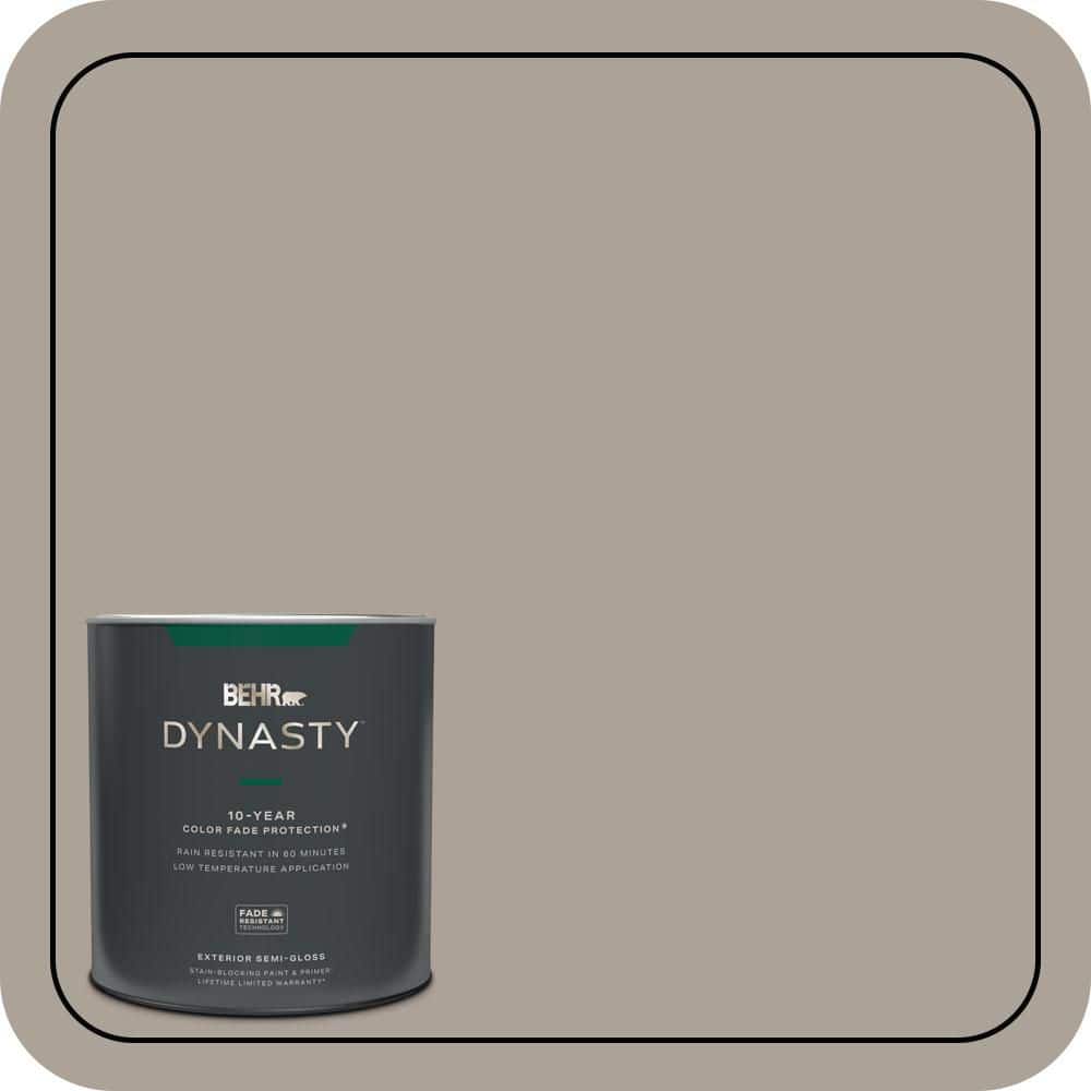 BEHR DYNASTY 1 qt. #ECC-18-1 Quail Ridge Semi-Gloss Enamel Exterior ...