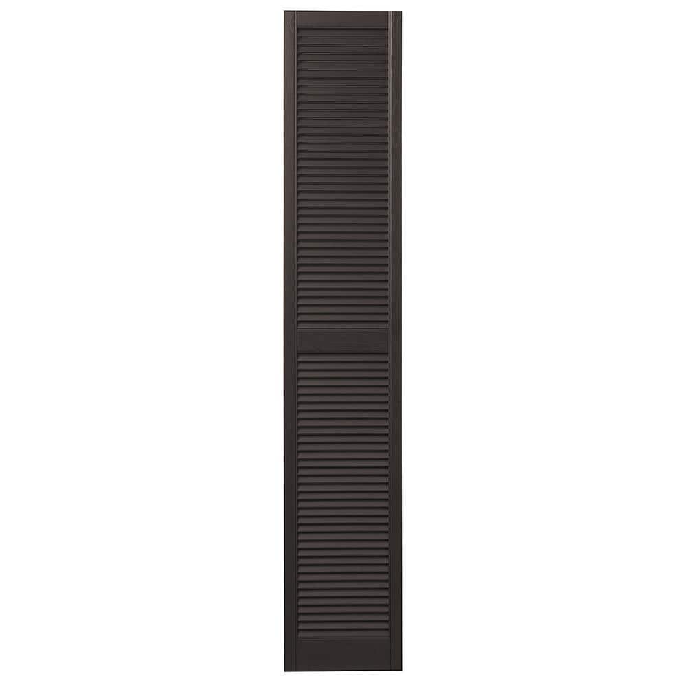 Ply Gem 15 in. x 81 in. Open Louvered Polypropylene Shutters Pair in ...