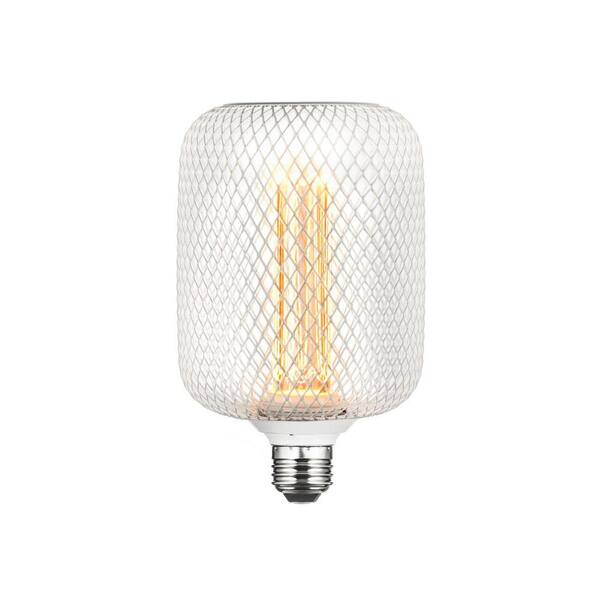 NEXT GLOW 20-Watt Equivalent Cylinder Style Dimmable White Metal Cage ...