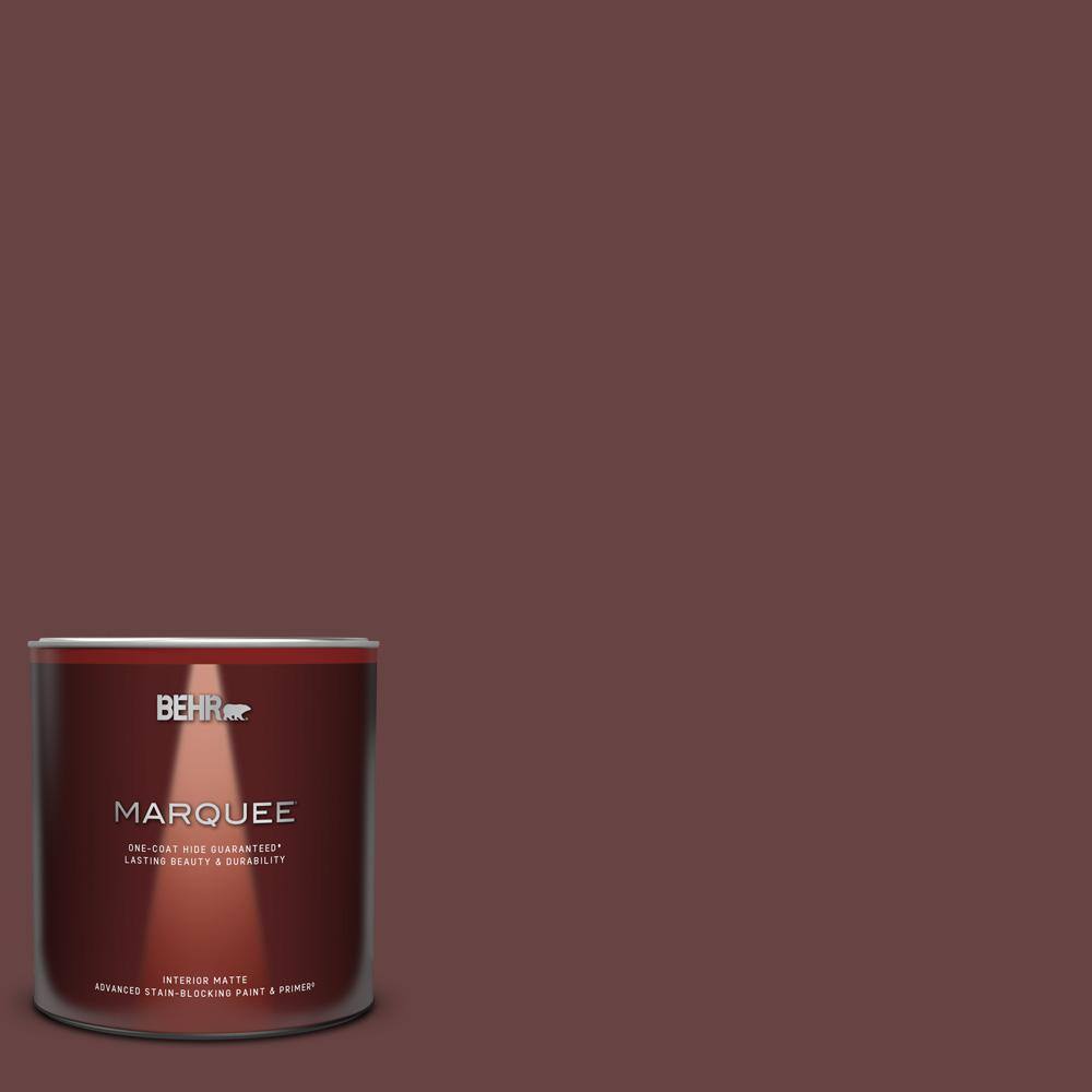 BEHR MARQUEE 1 qt. #MQ1-14 Twinberry One-Coat Hide Matte Interior Paint ...