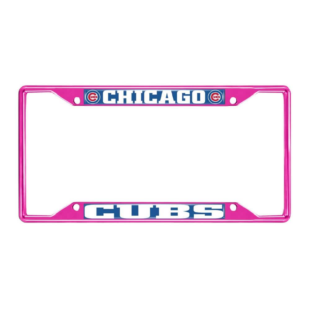 FANMATS Universal Fit MLB - Chicago Cubs License Plate Frame - Pink ...
