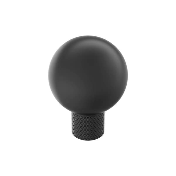 Amerock Balon 1 in. (25mm) Diameter Matte Black Classic Round Cabinet Knob BP37480MB - The Home ...