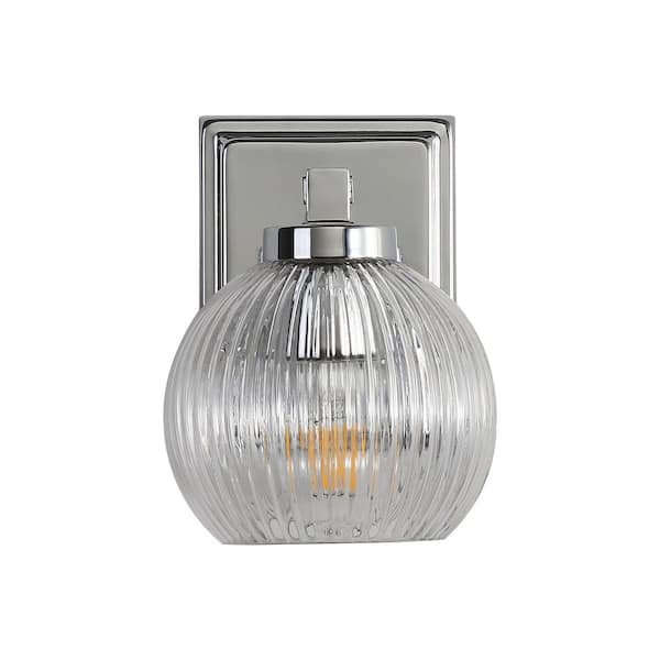 Golden Lighting Elliott 7.25 in. 1 Light Chrome Vanity Light with ...
