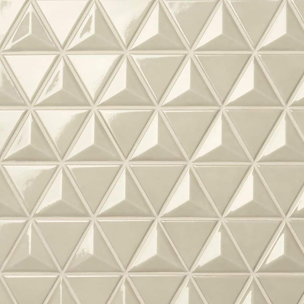Ivy Hill Tile Medley Triangle Celadon Green 11.02 in. x 12.55 in ...