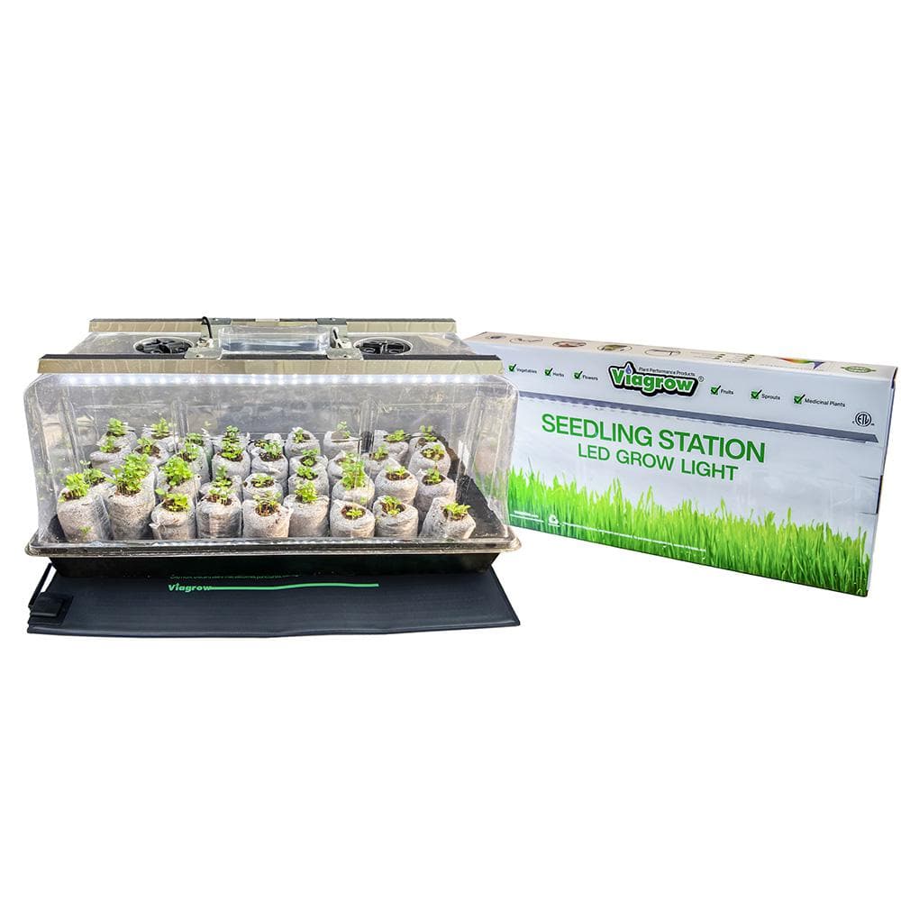 Viagrow Seedling Station Kit with LED Grow Light, Propagation Dome ...