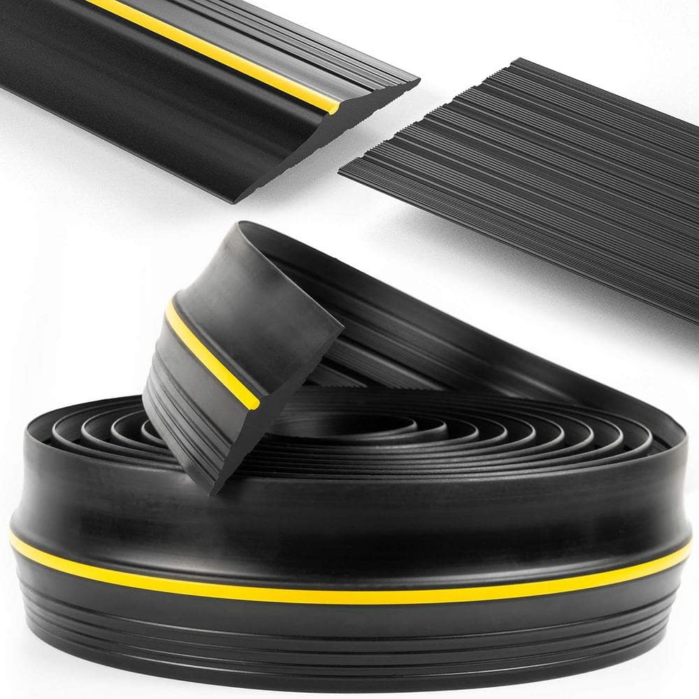Wellco 10 ft. Black Universal Weatherproof Rubber Seal Strip Installs ...