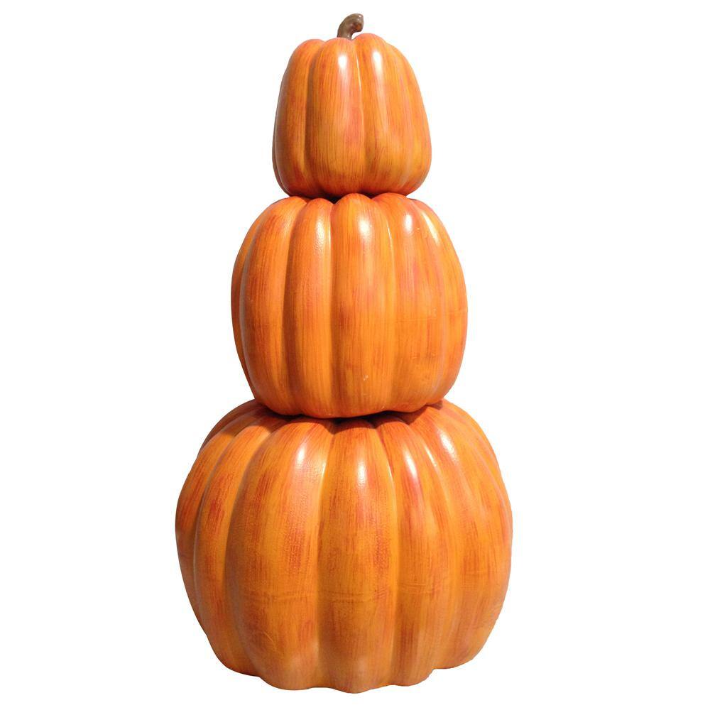 Home Accents Holiday 26.5 in. H Harvest Stackable Pumpkins MT1019 - The Home Depot