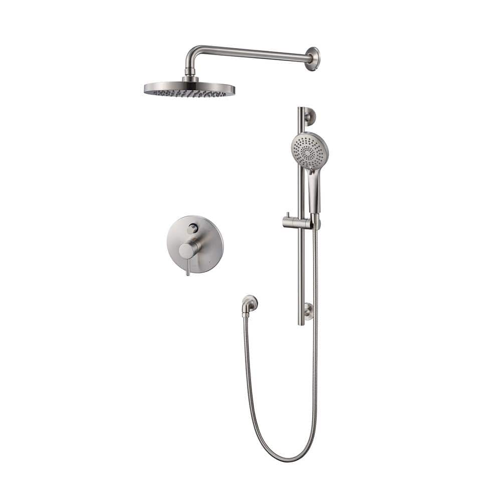 LUXIER Single-Handle 3-Spray 24 in. Wall Bar Shower Faucet Kit with ...