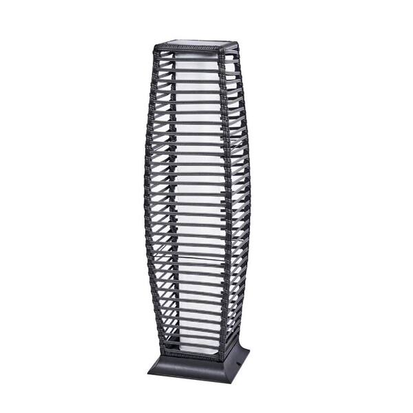 Sierra Luxe 27 in. 60 lumens Black Solar LED Outdoor Floor Lamp with ...
