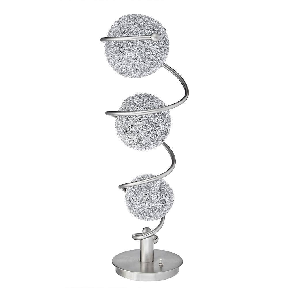 EVERGLADE HOME Lunar 28 in. Satin Nickel Table Lamp with Wire Wrap ...