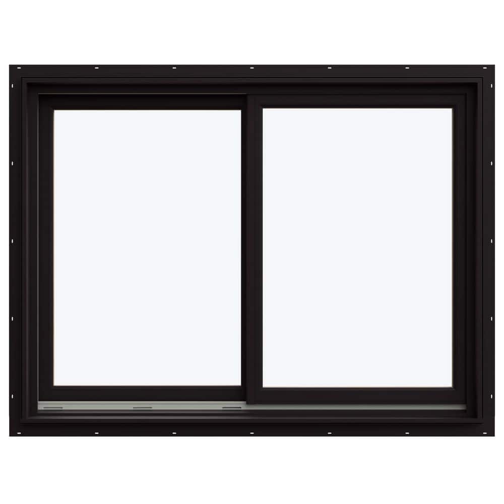 JELD-WEN 47.3125 in. x 35.5625 in. W-5500 Left-Hand Sliding Wood Clad ...