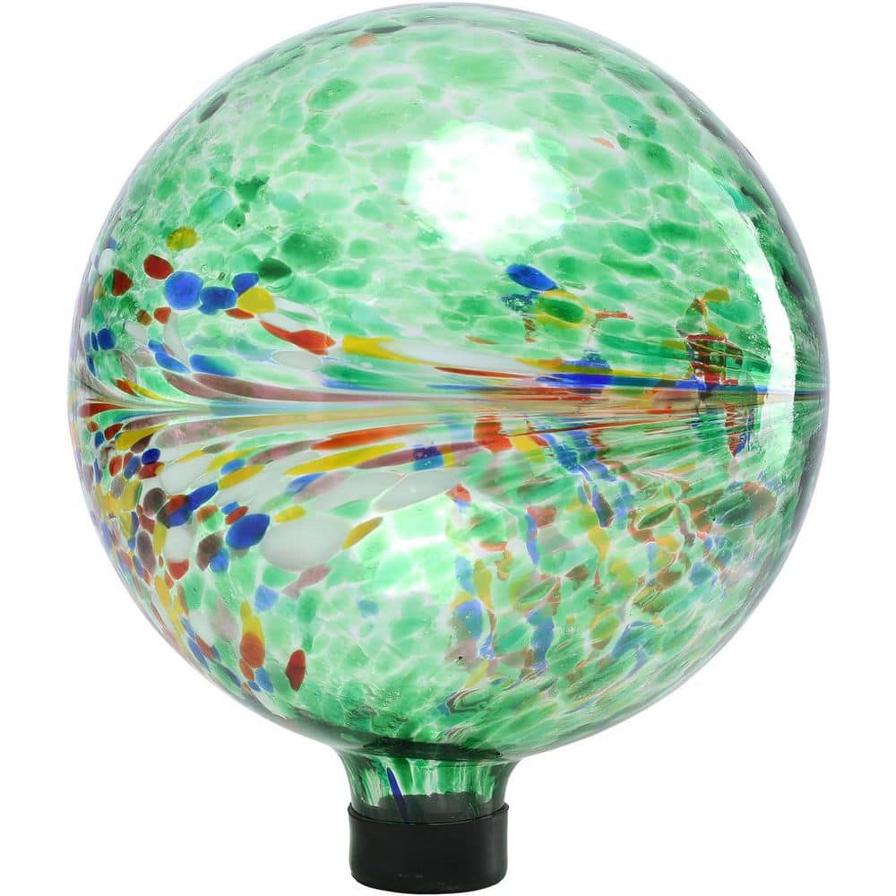 Misopily Green Glass Gazing Balls Sphere for Garden Lawn Outdoor ...