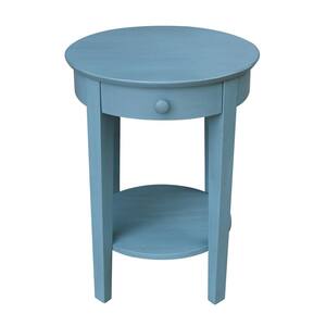 International Concepts Keystone Ocean Blue Solid Wood Accent Table OT32 ...