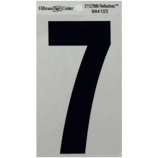 Everbilt 5 in. Mylar Reflective Number 7 844103 - The Home Depot