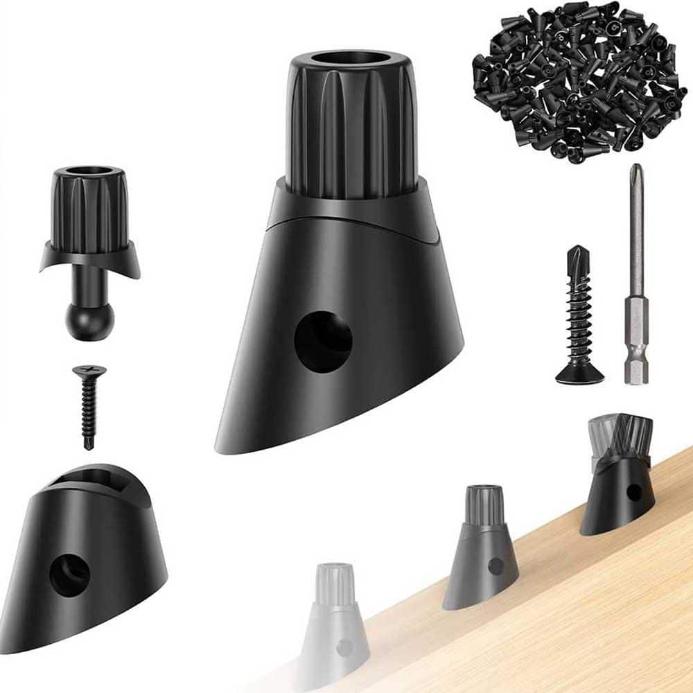 Afoxsos 60 Pcs Adjustable Stair Baluster Connectors 29-45° Black ...