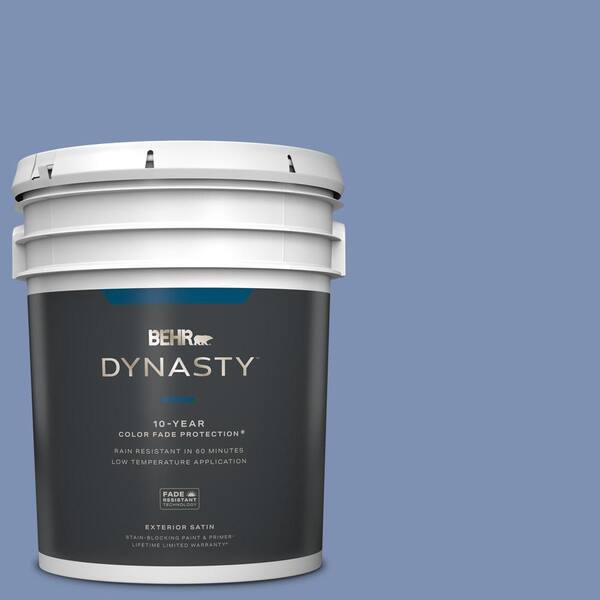 BEHR DYNASTY 5 gal. #600D-5 Babbling Brook Satin Enamel Exterior Stain ...